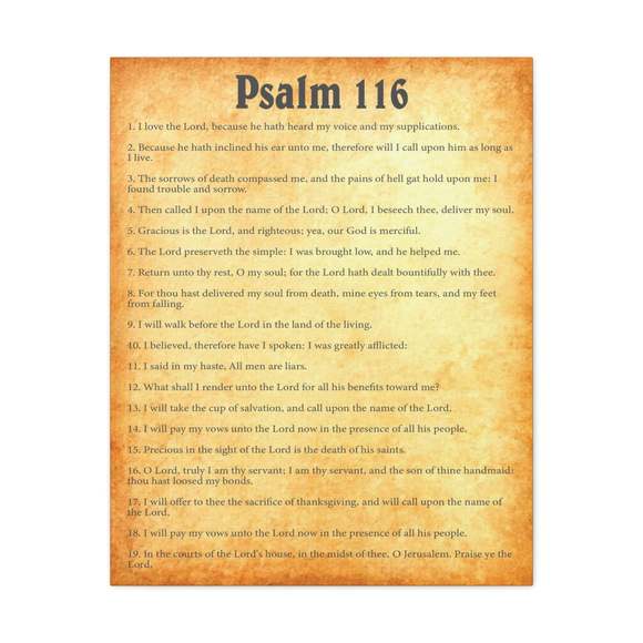 Express Your Love Gifts | Art | Scripture Sign Psalm 16 Chapter Gold Bible Canvas Christian Wall ...